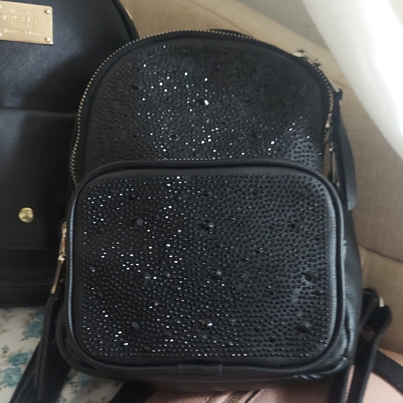 Steve Madden | Bags | Madden Nyc Micro Crystal Dome Black Sequin ...